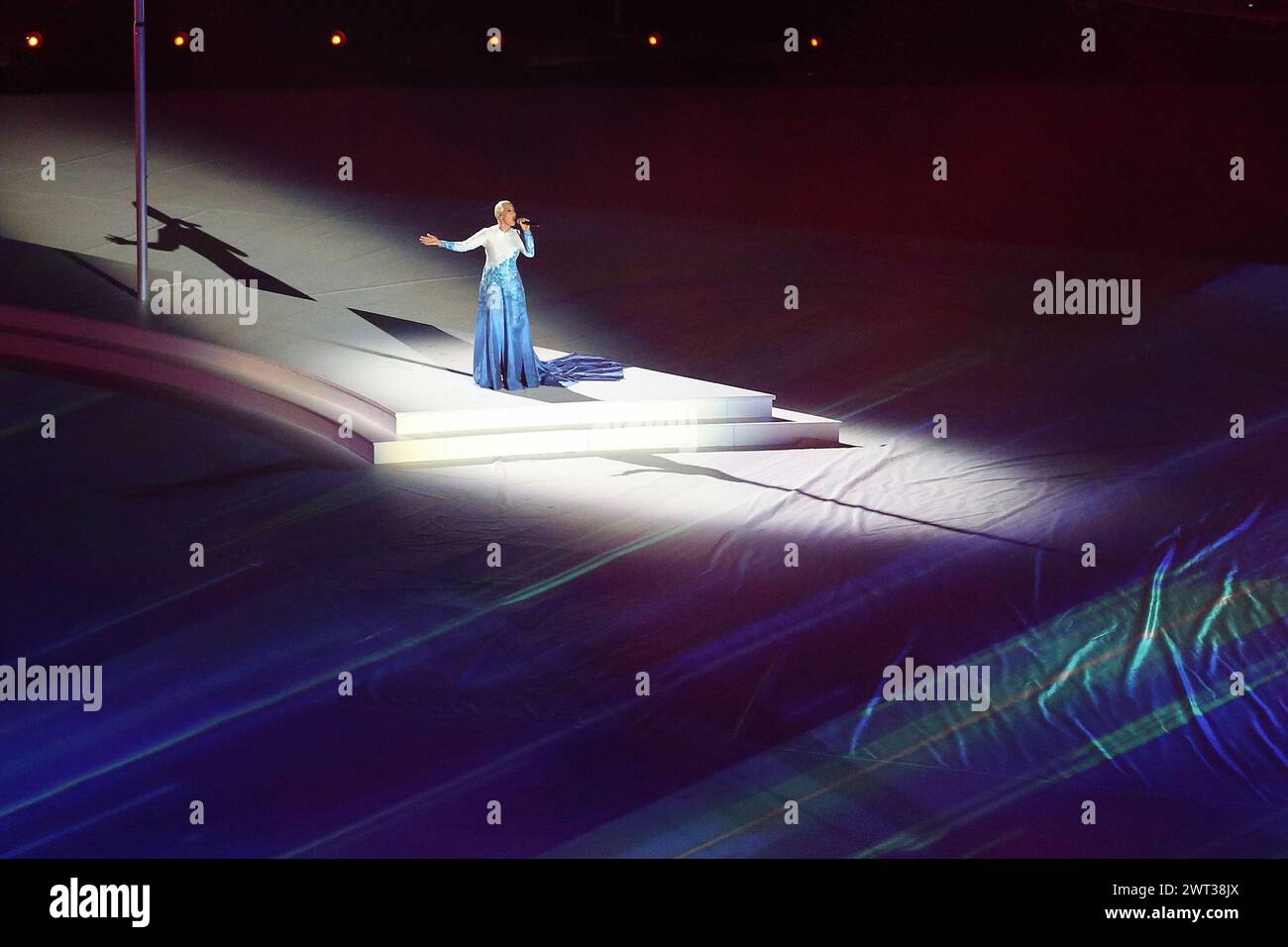 The singer Malika Ayane performs live during the opening ceremony of ...