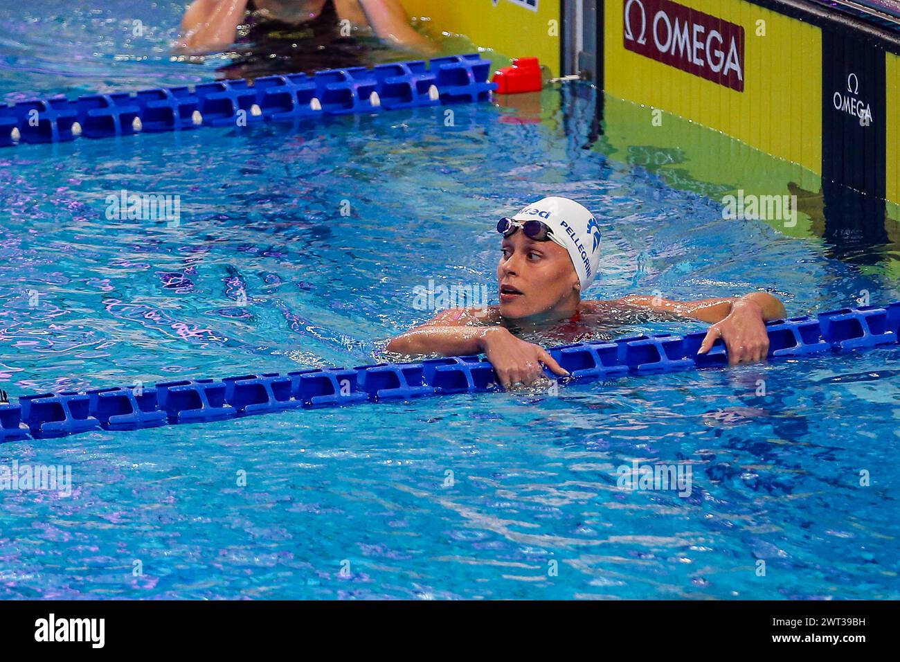 The Italian swimming champion, Federica Pellegrini, during the ...