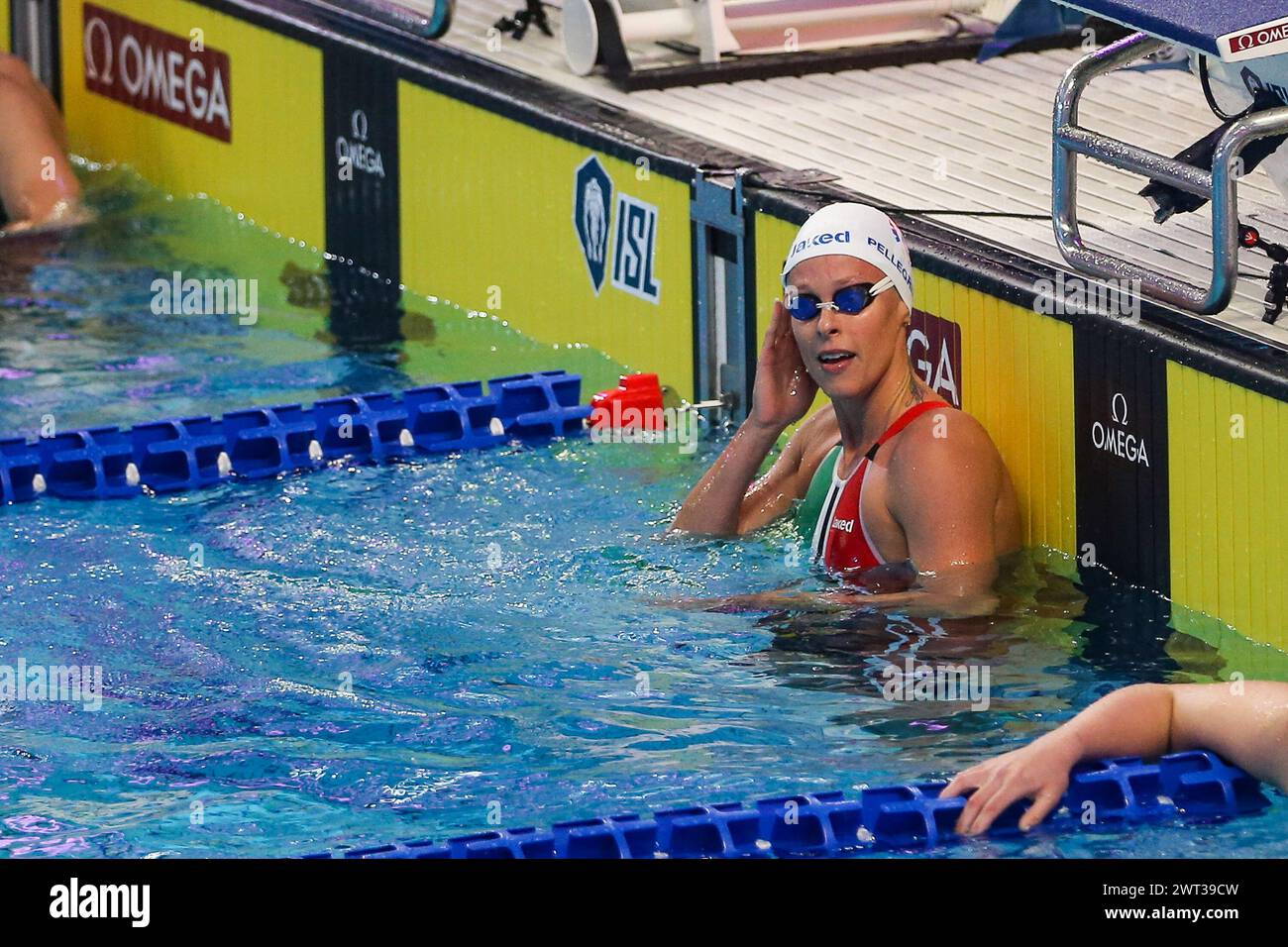 The Italian swimming champion, Federica Pellegrini, during the ...