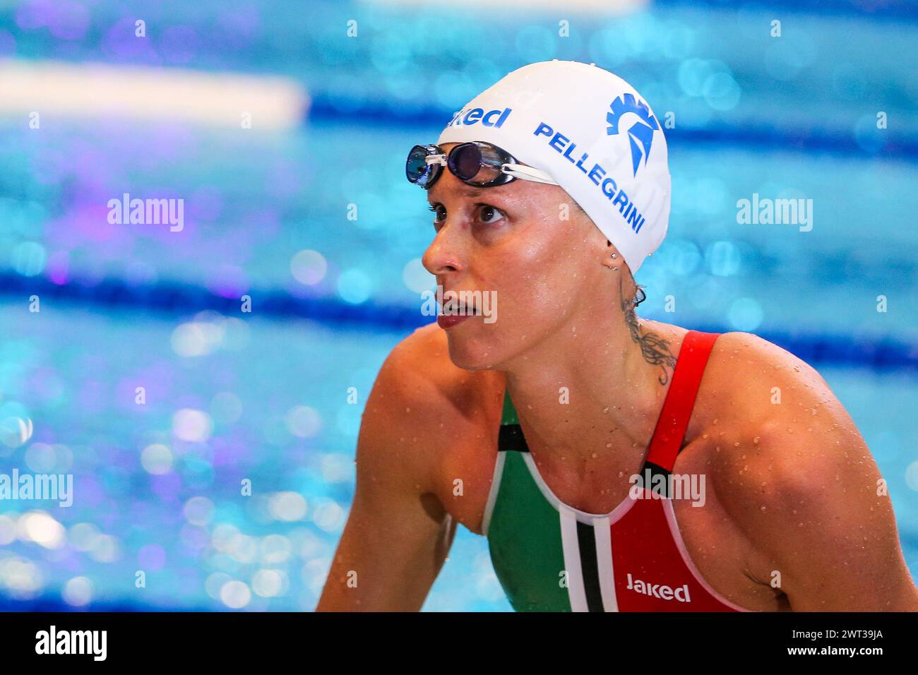 The Italian swimming champion, Federica Pellegrini, during the ...