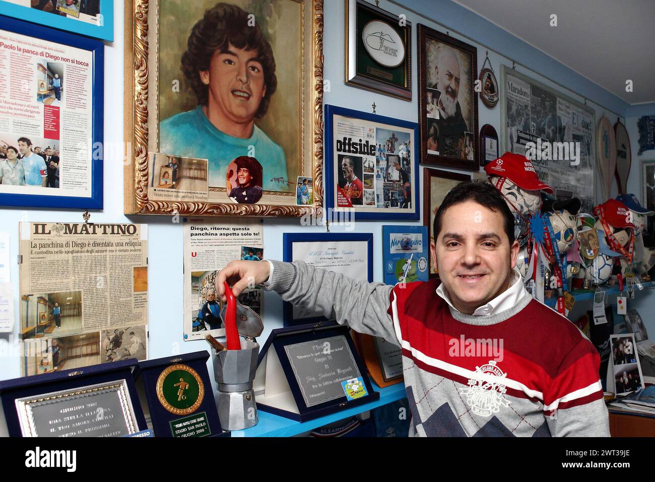 Massimo Vignati, inside his museum club Saverio Silvio Vignati, full of ...