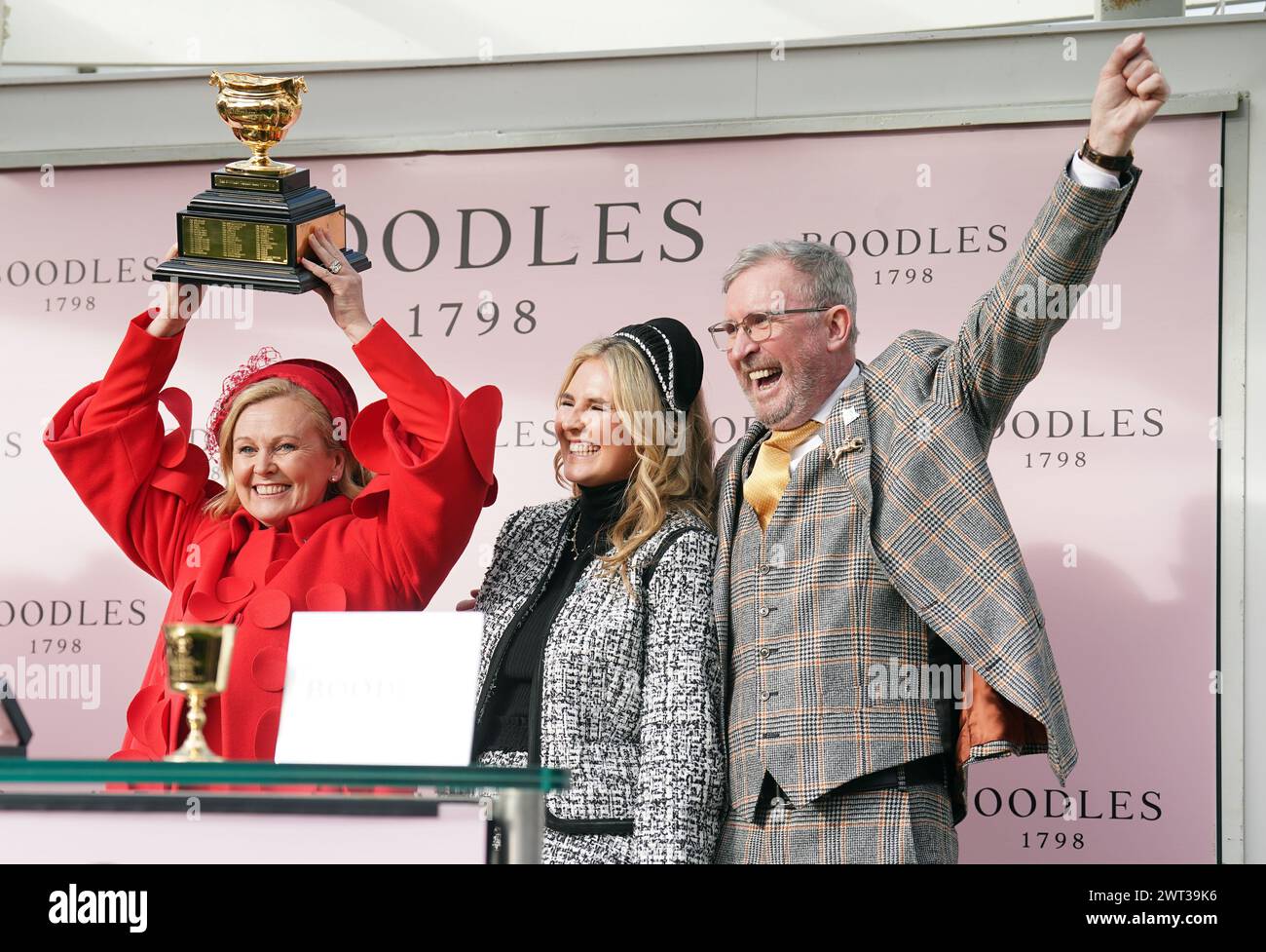 Audrey Turley (left), owner of Galopin Des Champs, with her husband ...