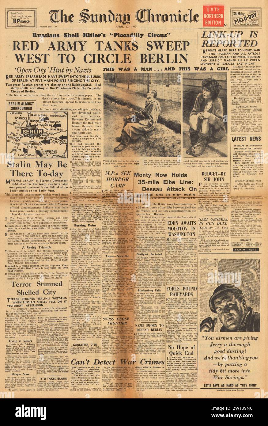 Front page 1945 us newspaper hi-res stock photography and images - Alamy