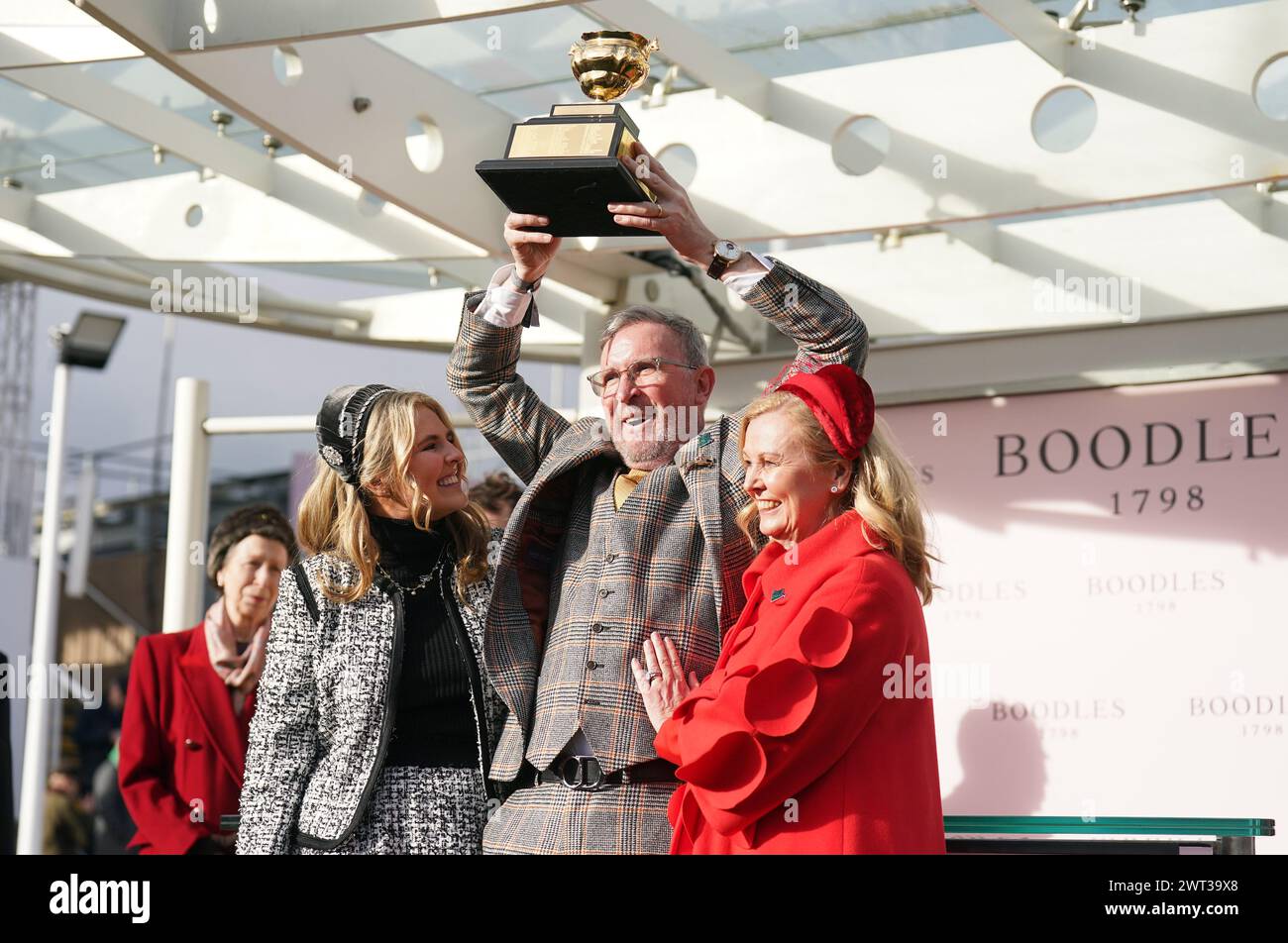 Audrey Turley (right), owner of Galopin Des Champs, with her husband ...
