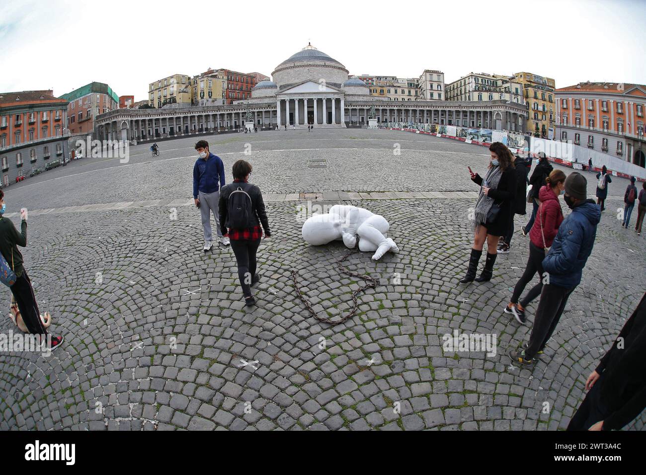 The sculpture of the artist Jacopo Cardillo, called Jago, entitled Look ...