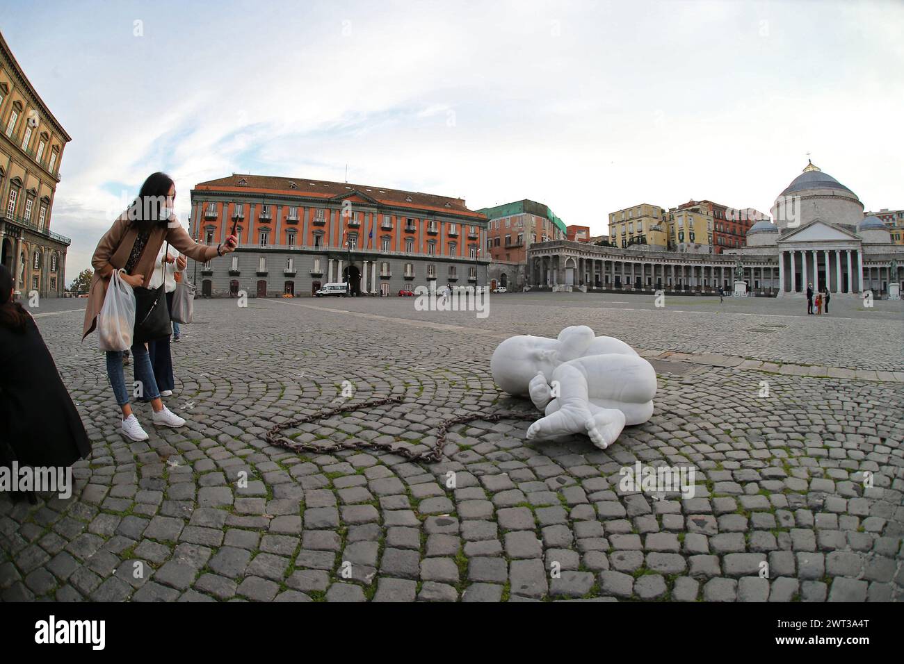 The sculpture of the artist Jacopo Cardillo, called Jago, entitled Look ...