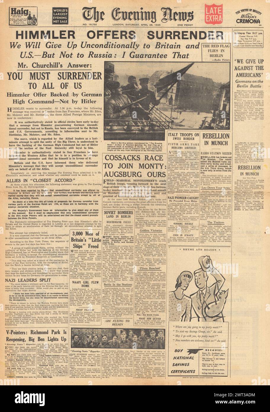 Unconditional surrender of nazi germany hi-res stock photography and ...