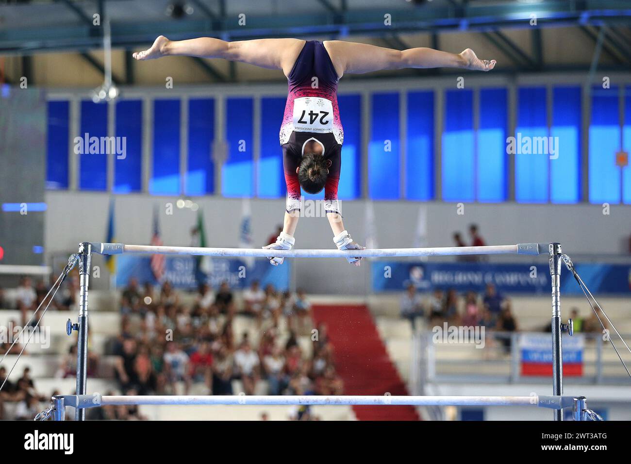 Demet Mutlu of Turkey during the competition of the final stages of artistic gymnastics, for the ...