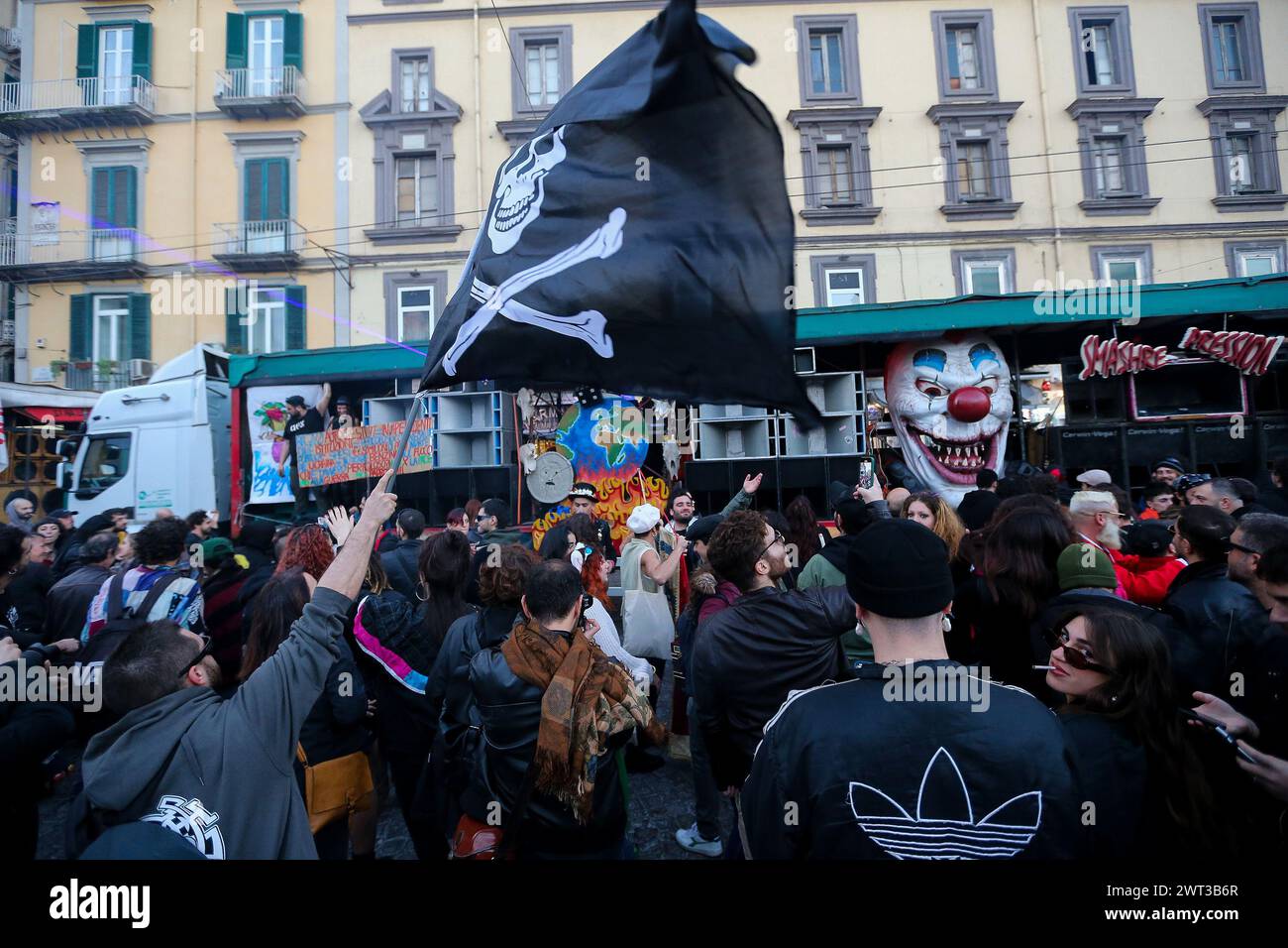 People dance and sing, during the national demonstration "Street Parade ...