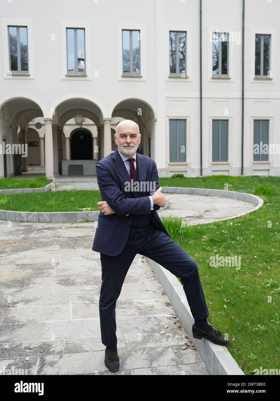 Milan - Angelo Crespi, new director of the Pinacoteca di Brera photographed outside and inside ...