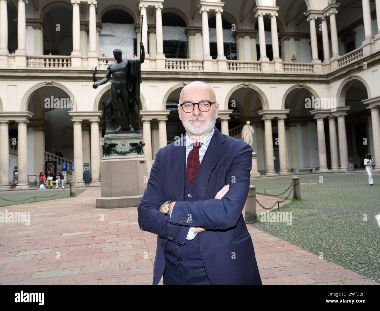 Milan, Italy. 15th Mar, 2024. Milan - Angelo Crespi, new director of the Pinacoteca di Brera ...