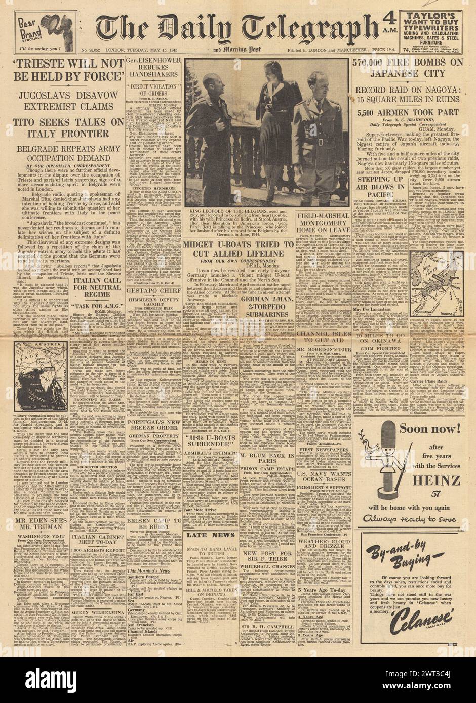Front page 1945 us newspaper hi-res stock photography and images - Alamy