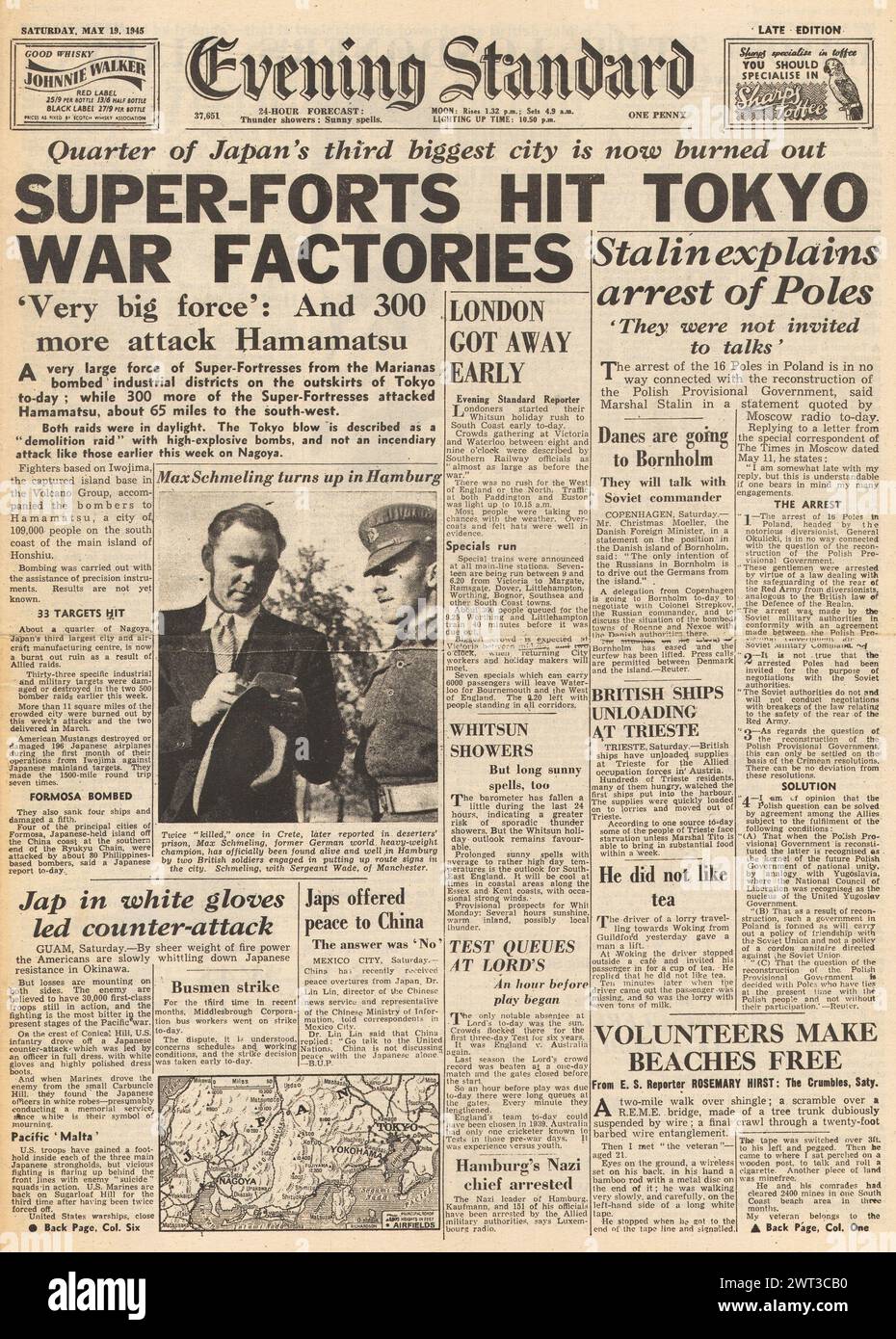 Front page 1945 us newspaper hi-res stock photography and images - Alamy