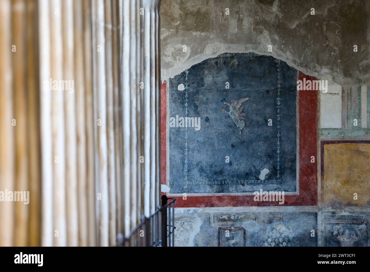 Frescoes in the house of the Vettii, in the archaeological excavations ...