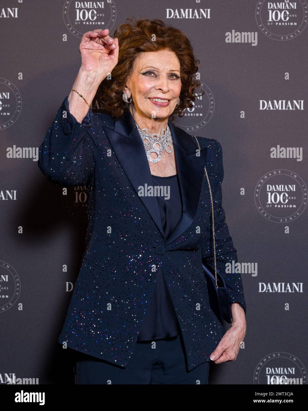 Milan Italy, 14/03/2024, Sophia Loren Damiani Gala Dinner - 100 Years ...