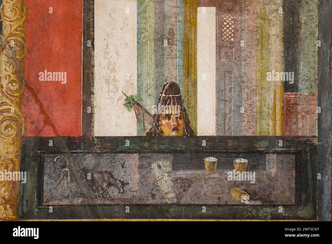 A fresco in the house of the Vettii, in the archaeological excavations ...