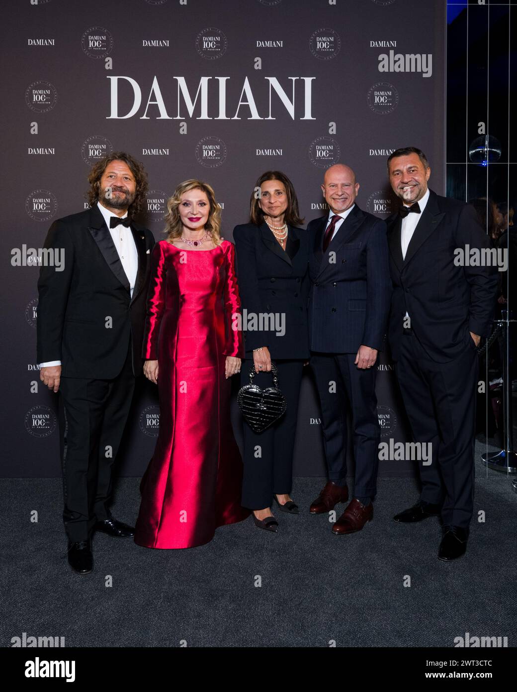 Milan, Italy. 14th Mar, 2024. Guido Damiani, Silvia Damiani Grassi ...