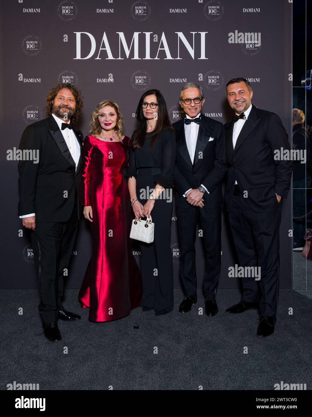 Milan, Italy. 14th Mar, 2024. Guido Damiani, Silvia Damiani Grassi ...