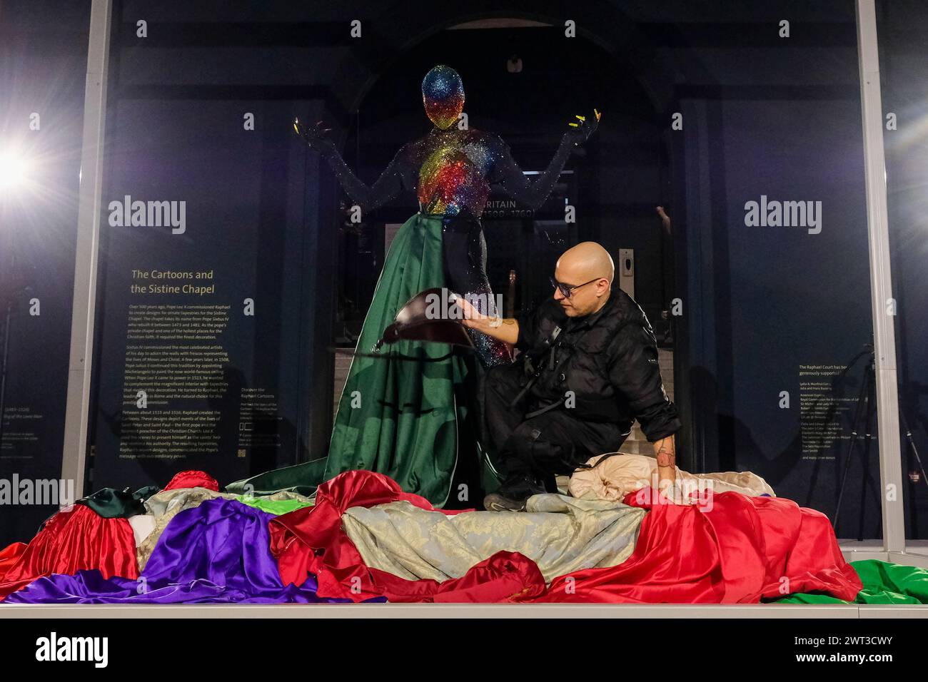 London, UK, 15th March, 2024. Francesco Colucci known for his window ...