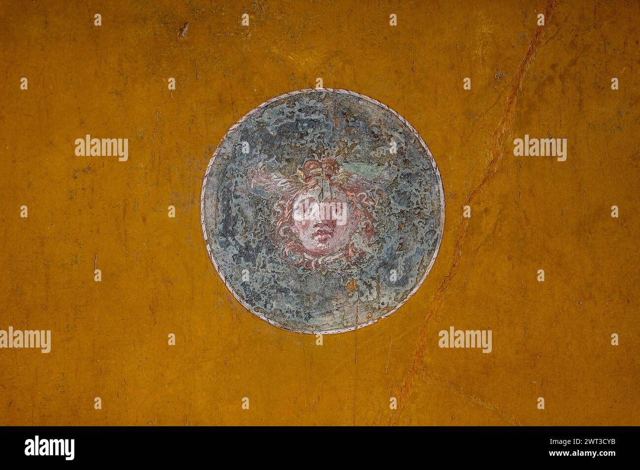 A fresco in the house of the Vettii, in the archaeological excavations ...