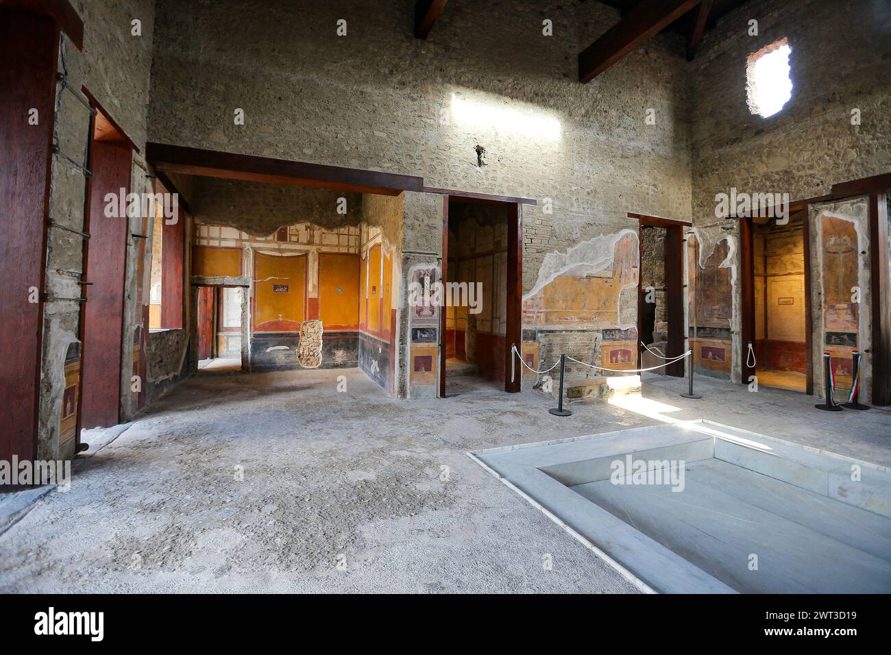 The internal courtyard at the entrance to the house of the Vettii, in ...