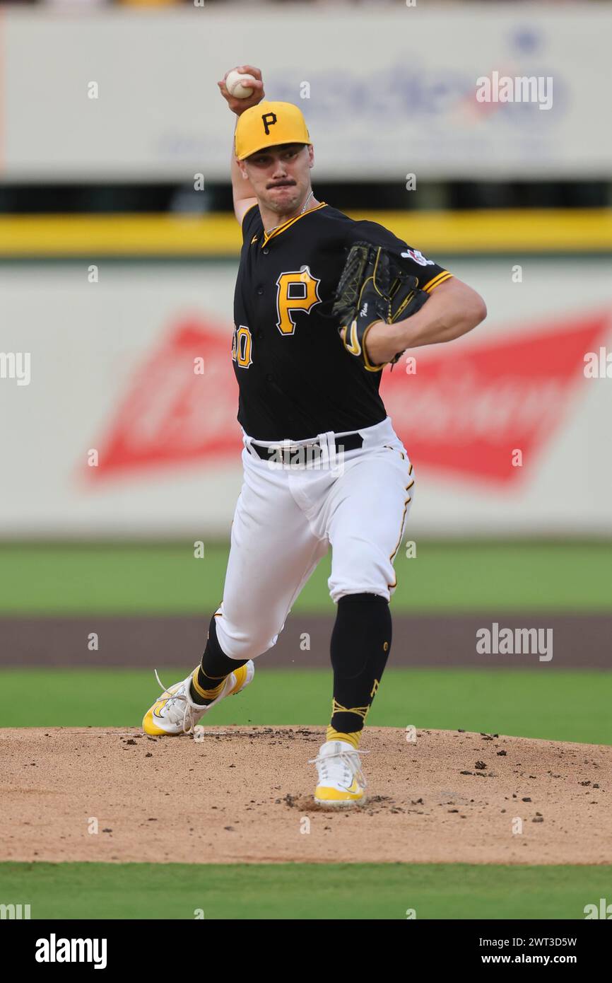 Bradenton, FL: Pittsburgh Pirates starting pitcher Paul Skenes (30 ...