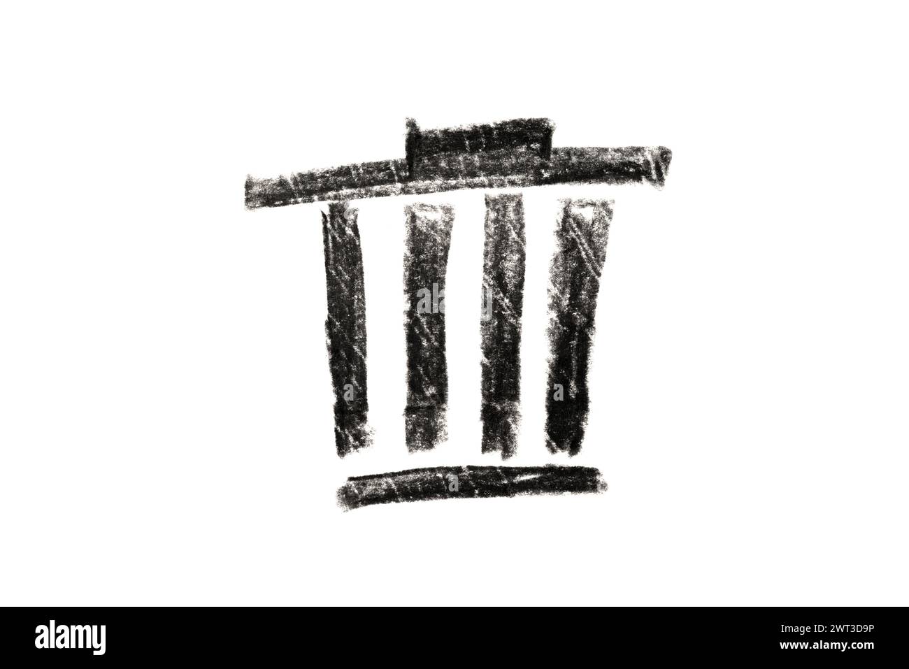 Trash bucket icon on Cut Out Stock Images & Pictures - Alamy