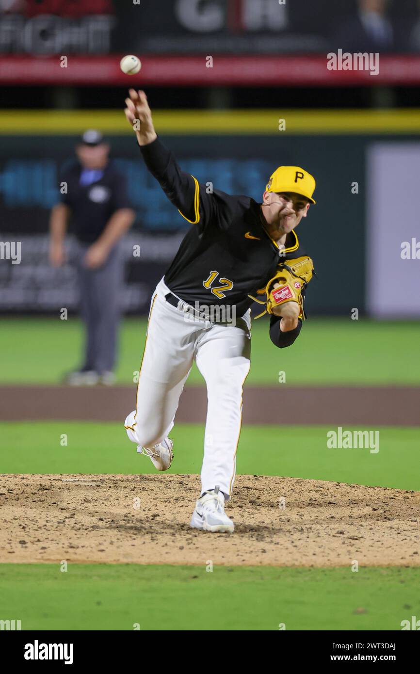 Bradenton, FL: Pittsburgh Pirates pitcher Patrick Reilly (12) delivers ...