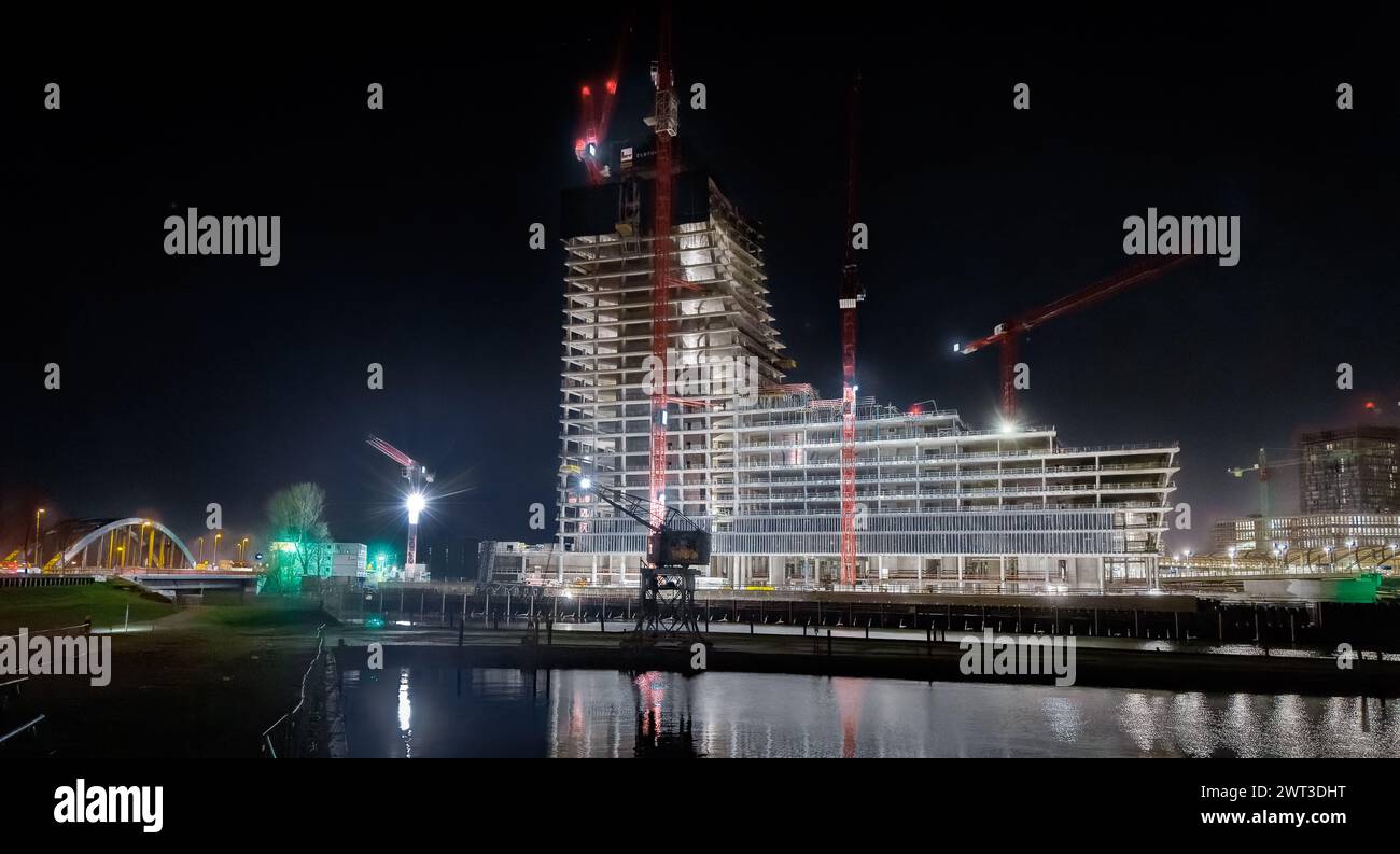 Hamburg Germany 14th Mar 2024 Night time View Of The Elbtower Hamburg Germany 14th Mar 2024 Night time View Of The Elbtower