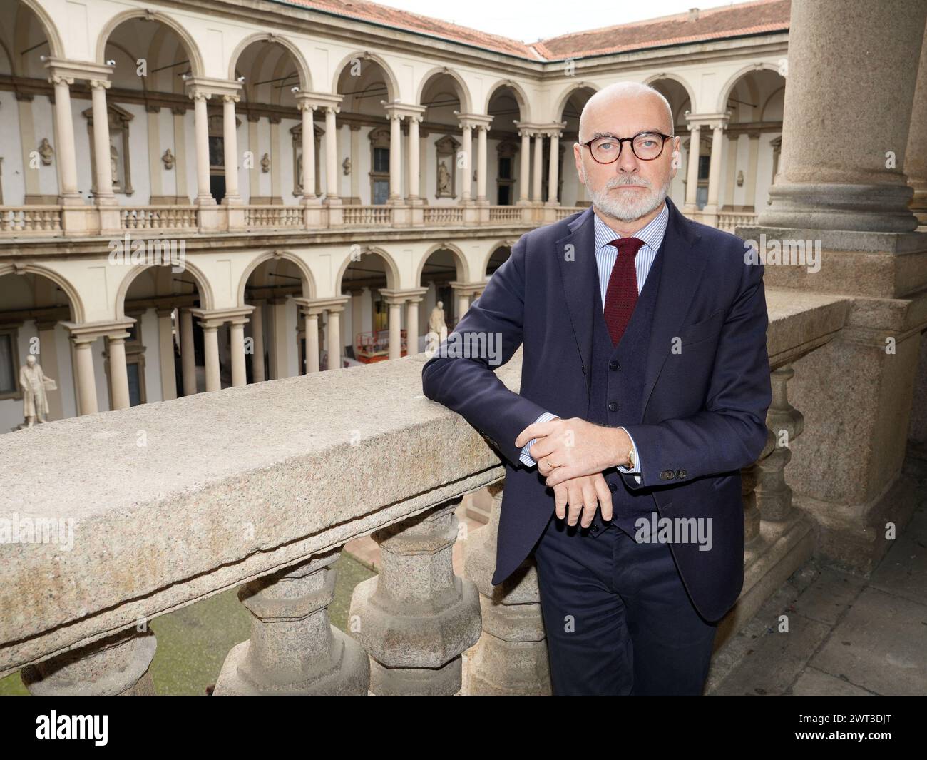 Milan, Italy. 15th Mar, 2024. Milan - Angelo Crespi, new director of the Pinacoteca di Brera ...