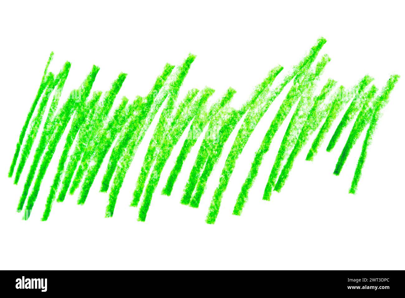 Green pencil hatching on a white background Stock Photo - Alamy