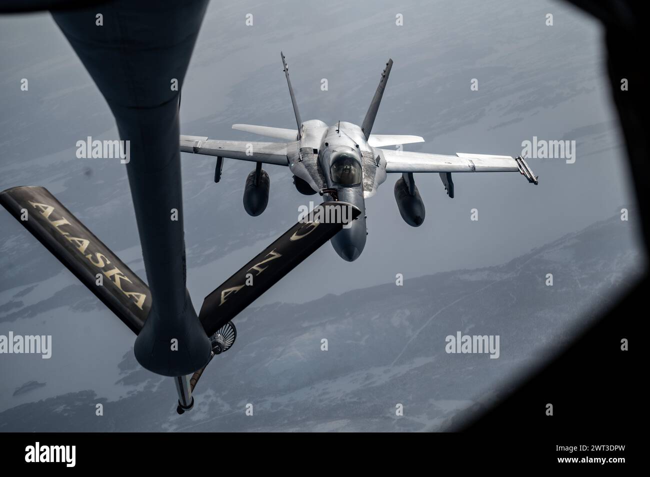 A U.S. Marine Corps F/A-18 Hornet from the 2nd Marine Aircraft Wing ...