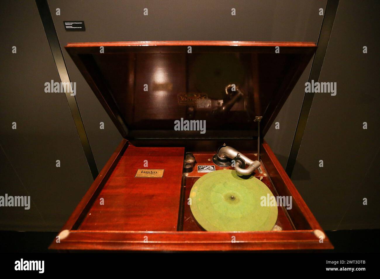 A view of the Caruso Museum, with a gramophone, dedicated to the famous ...