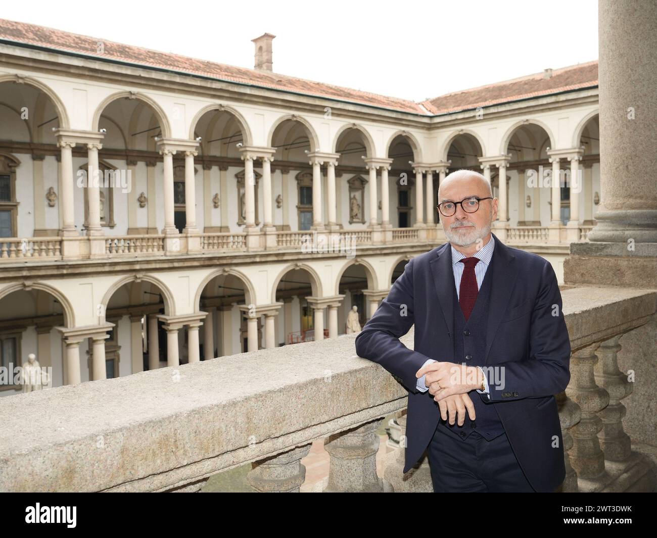 Milan, Italy. 15th Mar, 2024. Milan - Angelo Crespi, new director of the Pinacoteca di Brera ...