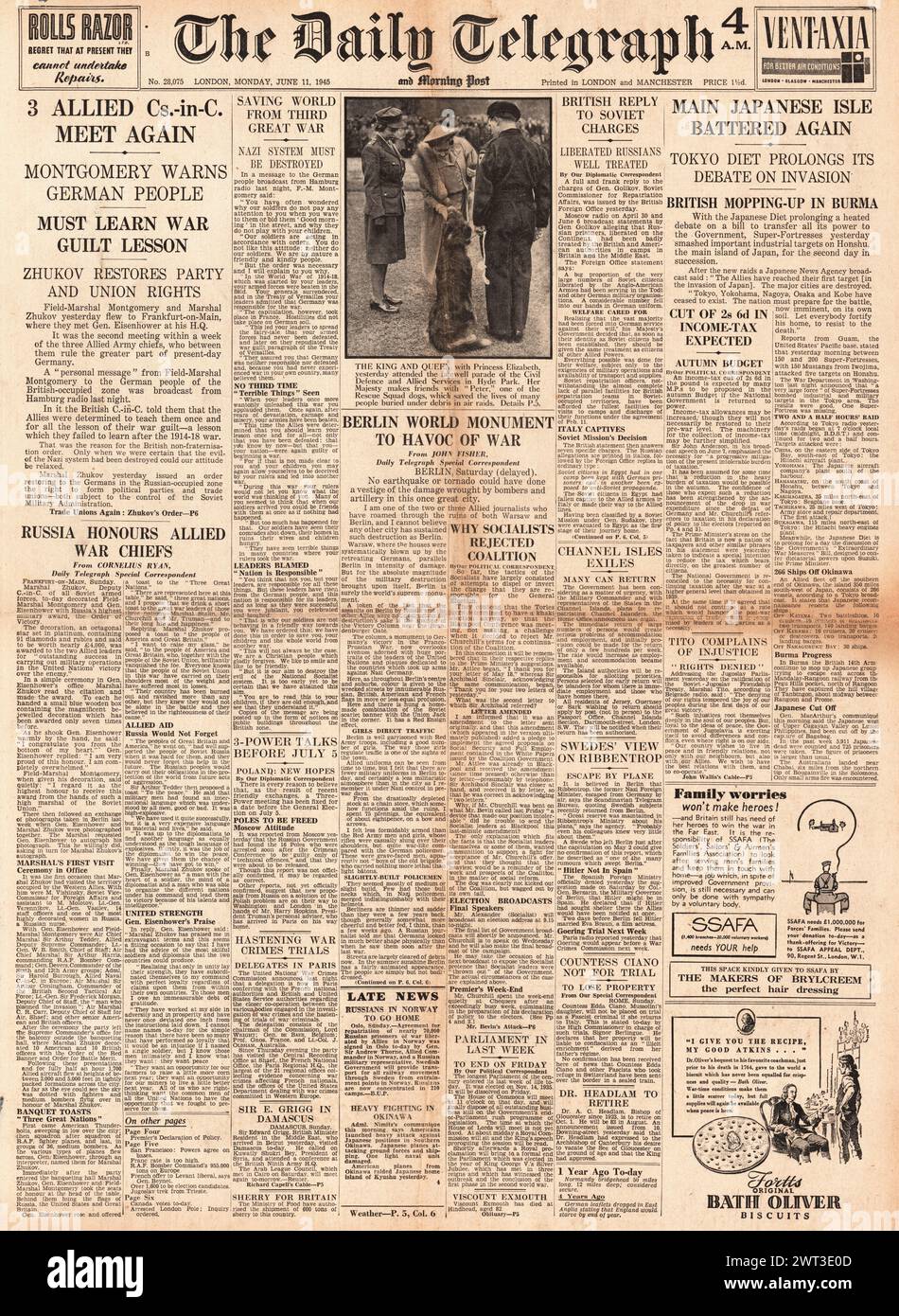 Front page 1945 us newspaper hi-res stock photography and images - Alamy