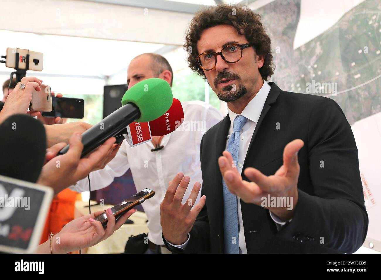 The Italian Minister of Infrastructure and Transport, Danilo Toninelli ...