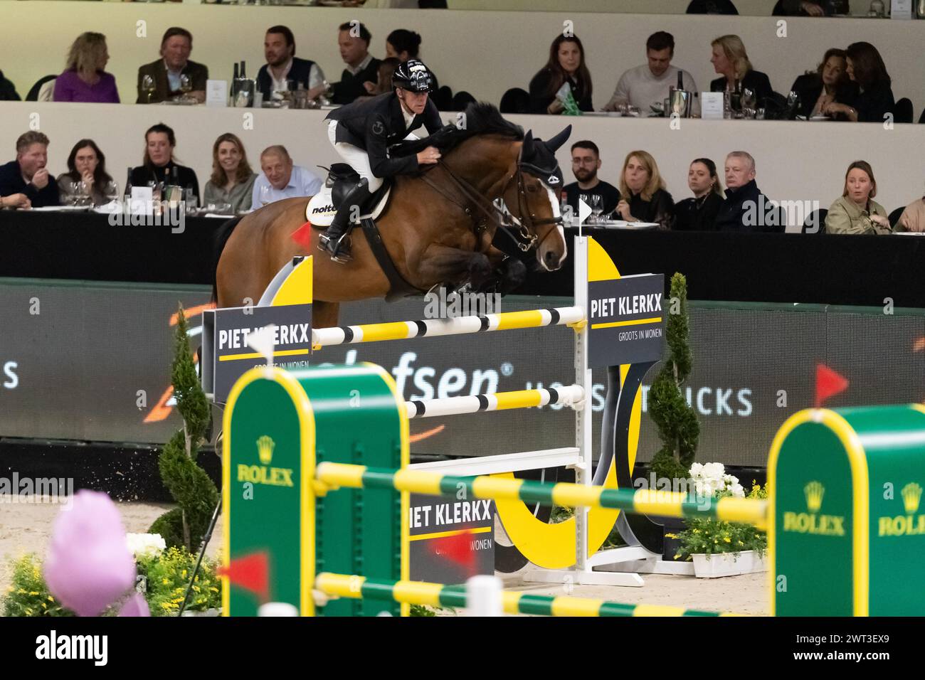 Denbosch, Netherlands - March 10, 2024. Marcus Ehning of Germany and ...