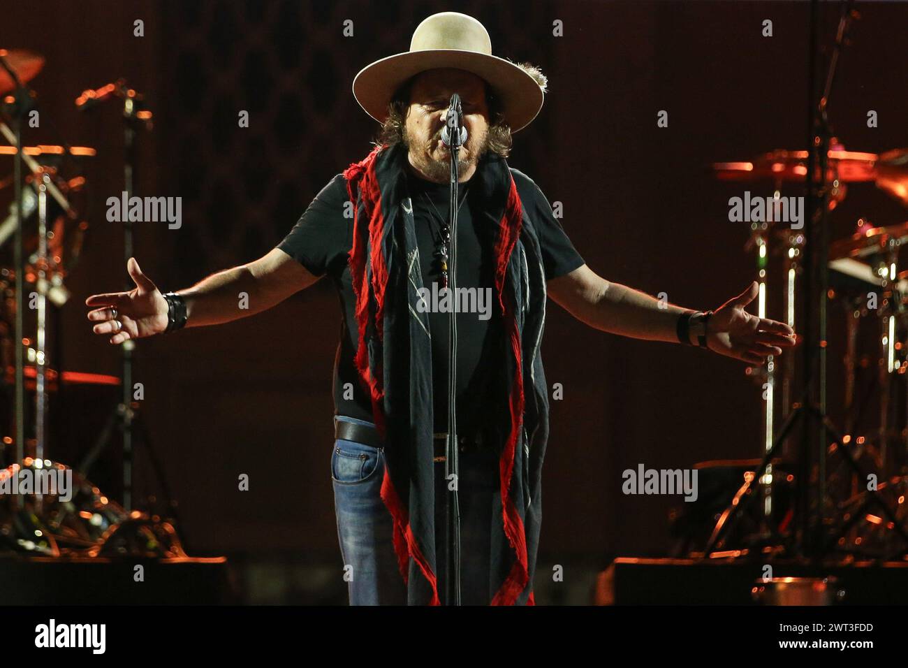 The Italian rock singer, Zucchero "Sugar" Fornaciari, during the World ...