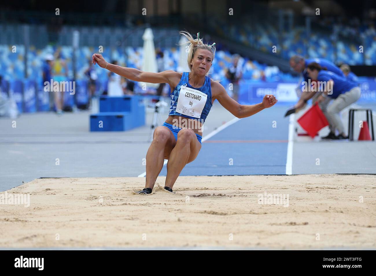 Ottavia Cestonaro, of Italy, during the final stages of athletics, for ...