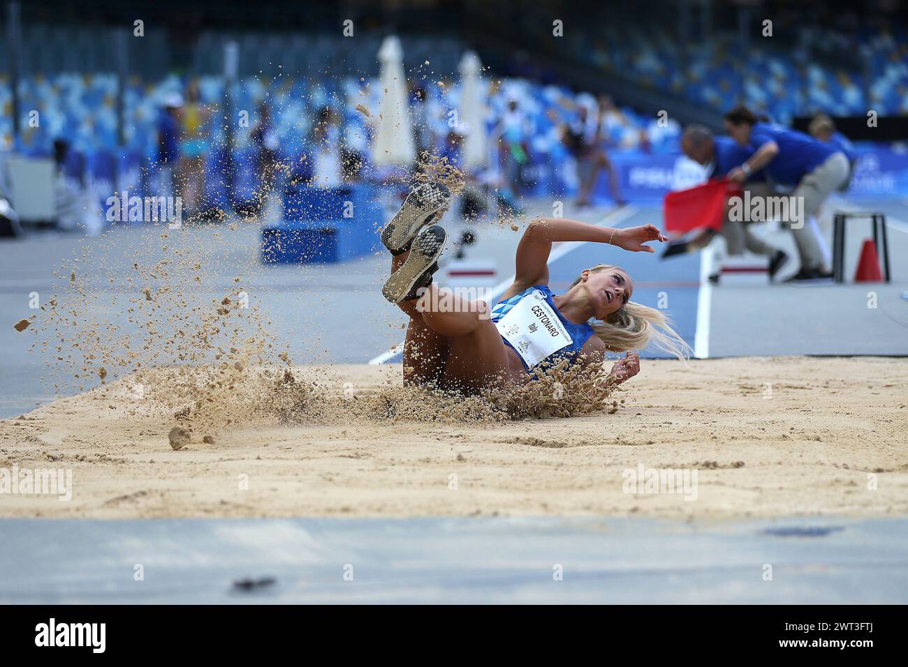 Ottavia Cestonaro, of Italy, during the final stages of athletics, for ...