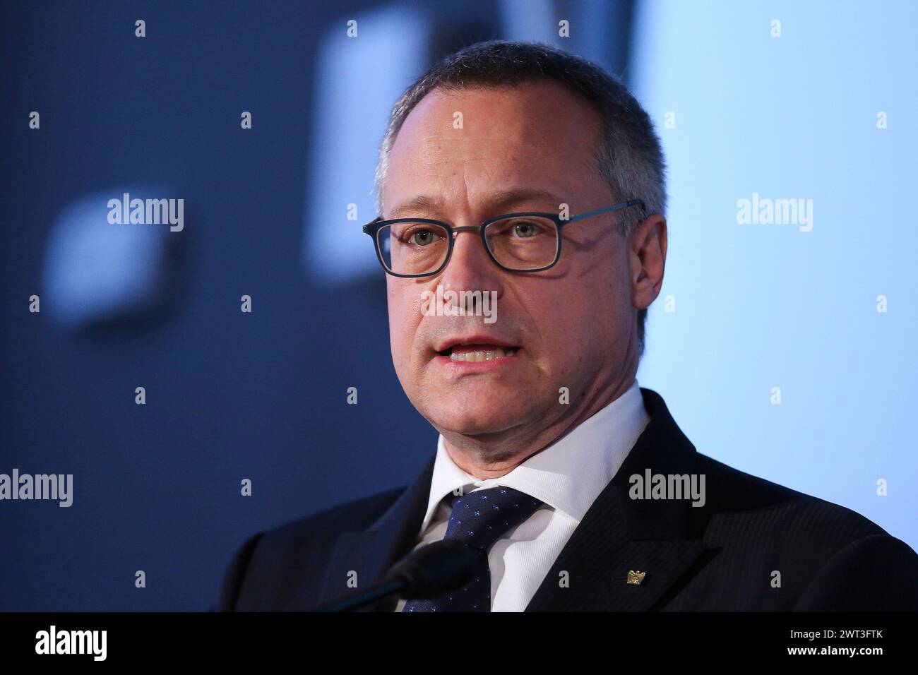 The president of Confindustria, Carlo Bonomi, during the assembly of ...
