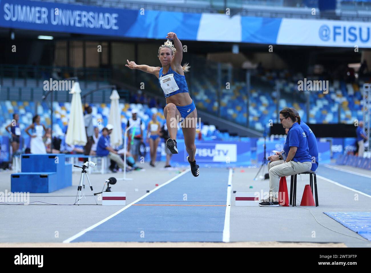 Ottavia Cestonaro, of Italy, during the final stages of athletics, for ...
