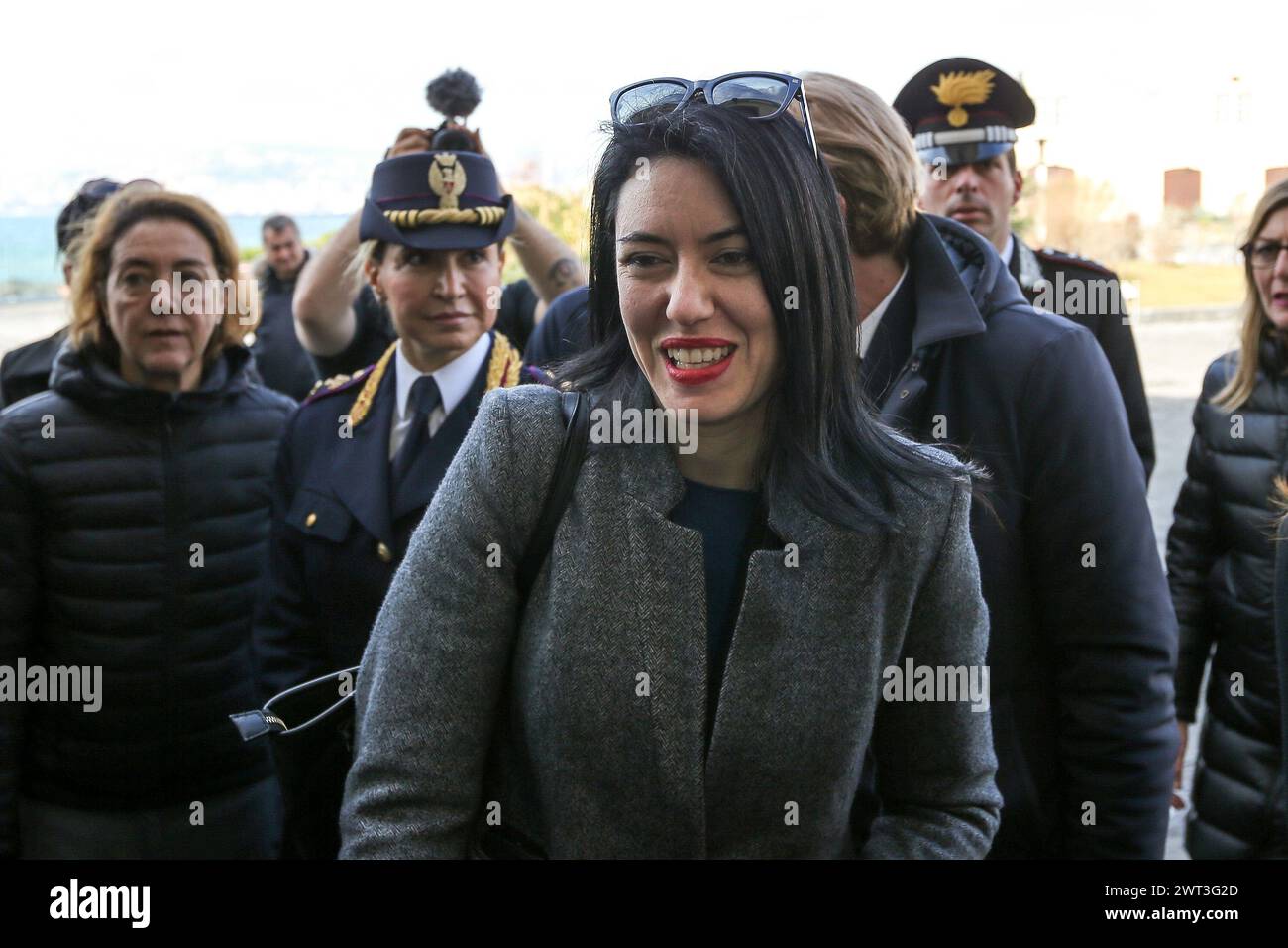 The Italian Minister of Education, Lucia Azzolina, arrives at the ...