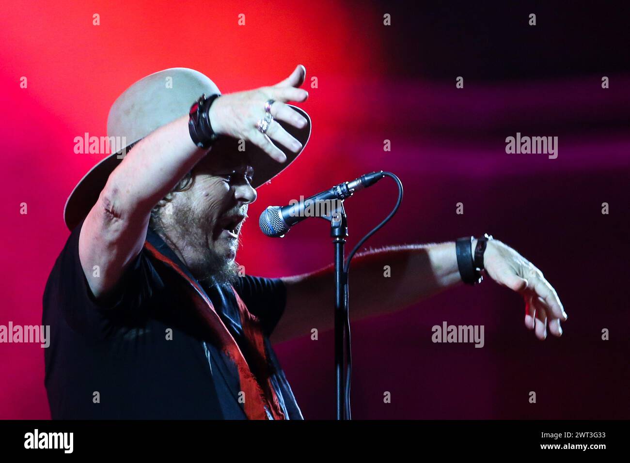The Italian rock singer, Zucchero "Sugar" Fornaciari, during the World ...
