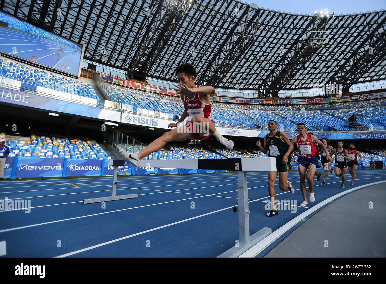 Ryohei Sakaguchi , of Japan, and behind Rantso Alfred Makopane of South ...