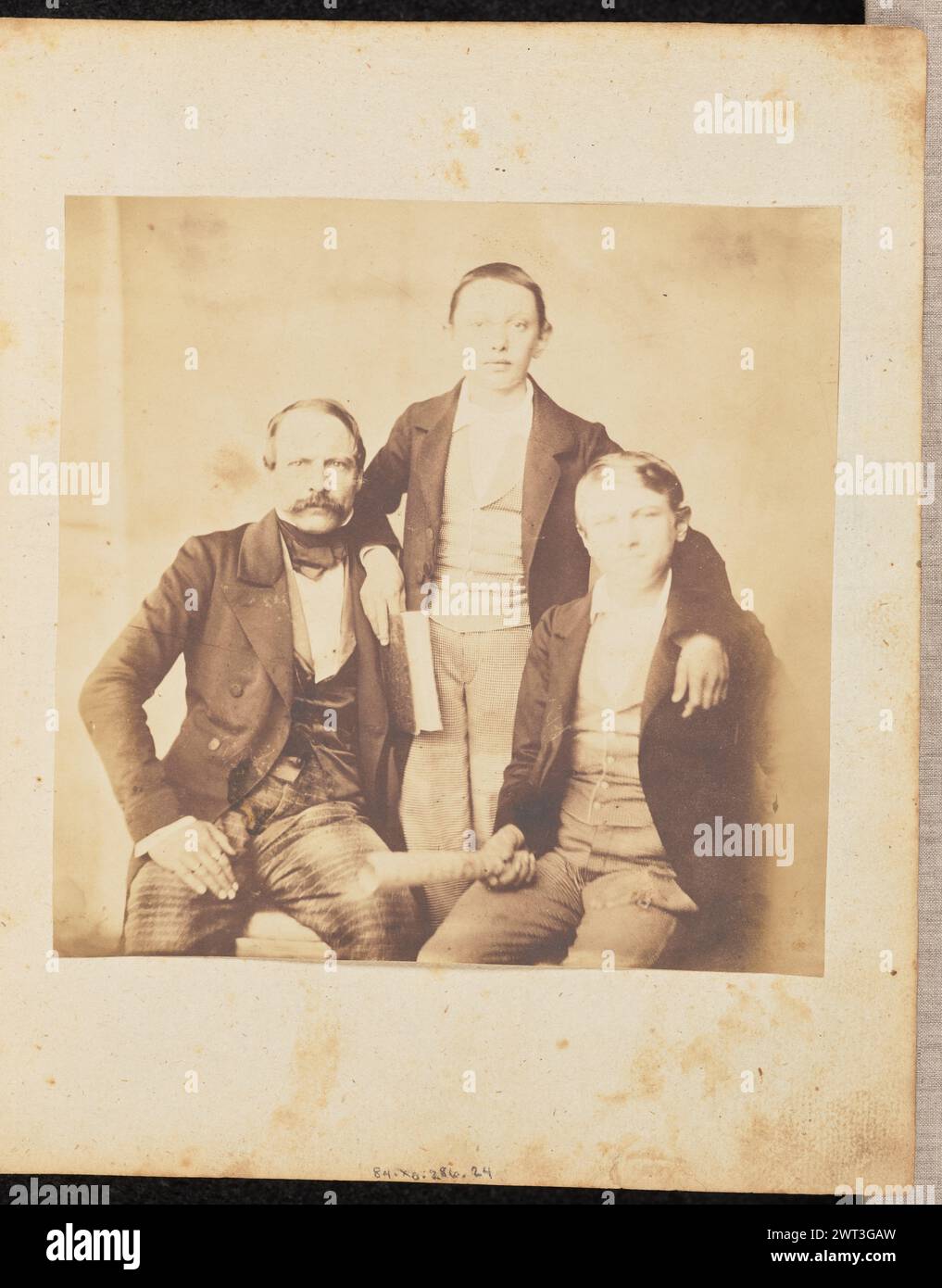 Portrait of three men. Jakob Höflinger, photographer (Swiss, 1819 ...