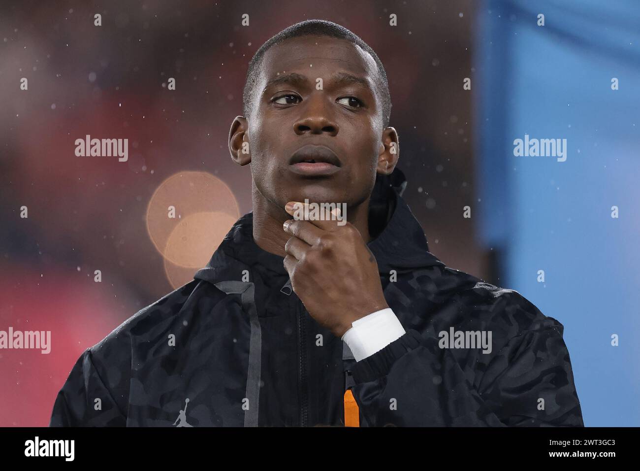 Monaco, Monaco, 1st March 2024. Nordi Mukiele of PSG looks on during ...