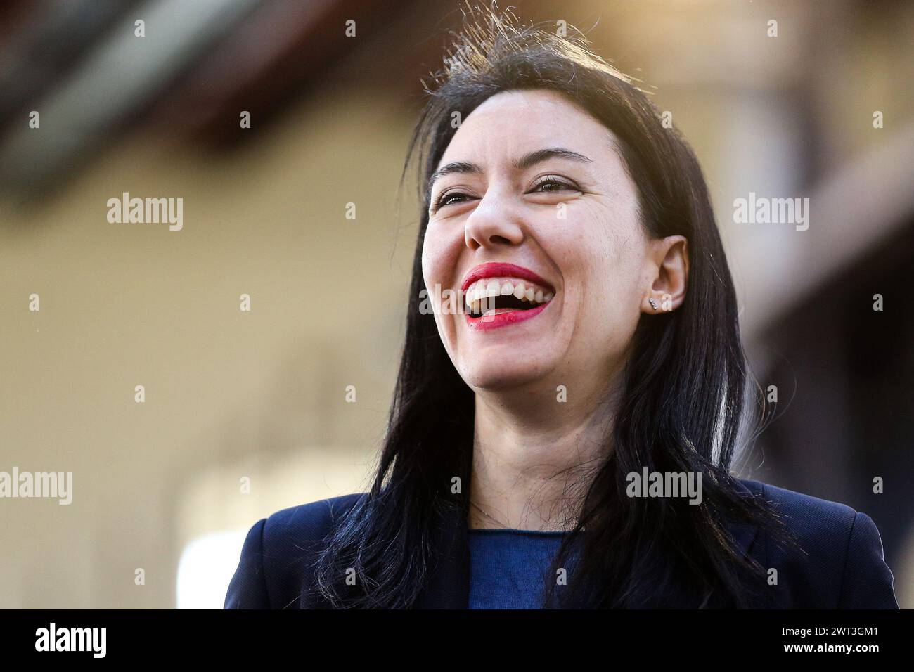 The Italian Minister of Education, Lucia Azzolina, speaks during the ...