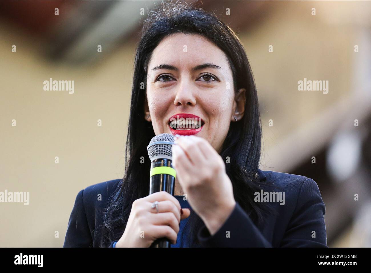 The Italian Minister of Education, Lucia Azzolina, speaks during the ...