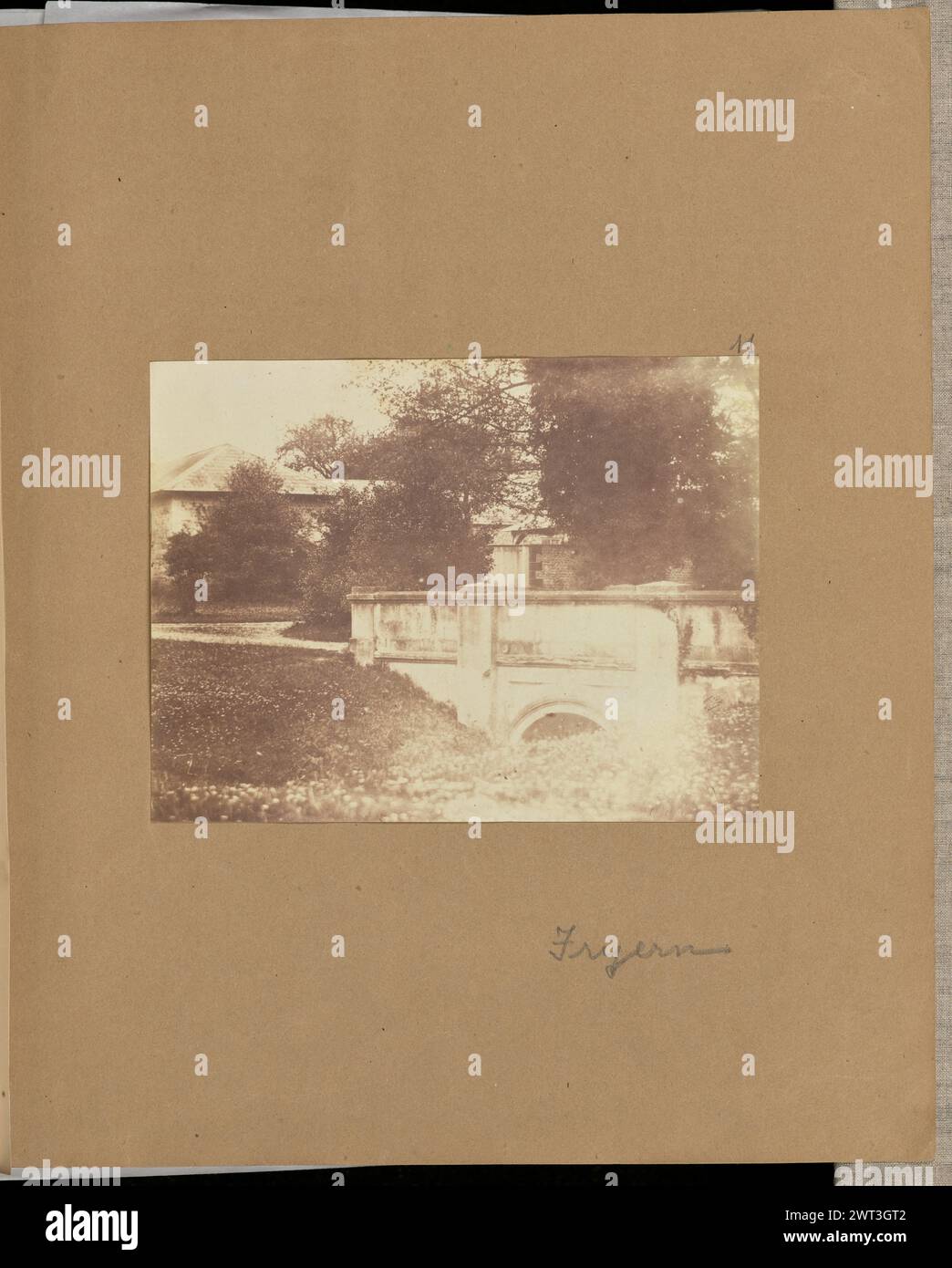 Fryern. Unknown, photographer 1840s–early 1850s View of a small bridge ...